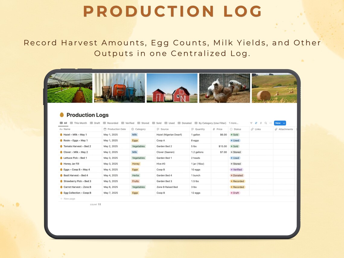 Notion Template Homestead Planner Aesthetic Farm Planner Garden ...