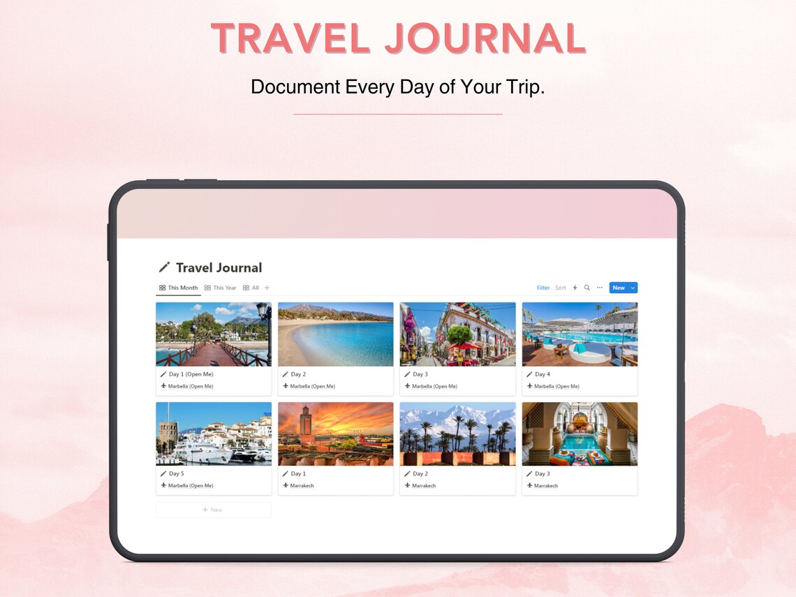 Notion Travel Planner Template All in One Notion Vacation Planner for ...