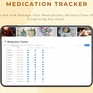 Notion Template Health Tracker Aesthetic Medical Planner Medication ...