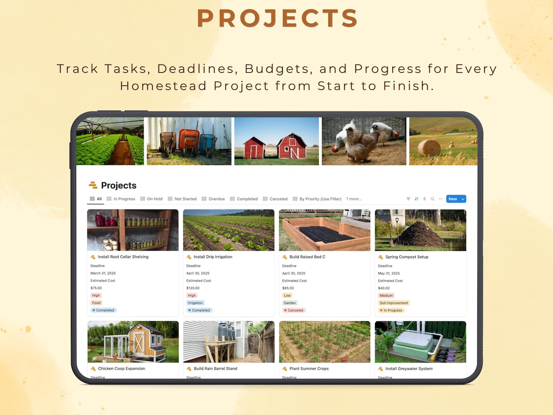 Notion Template Homestead Planner Aesthetic Farm Planner Garden ...