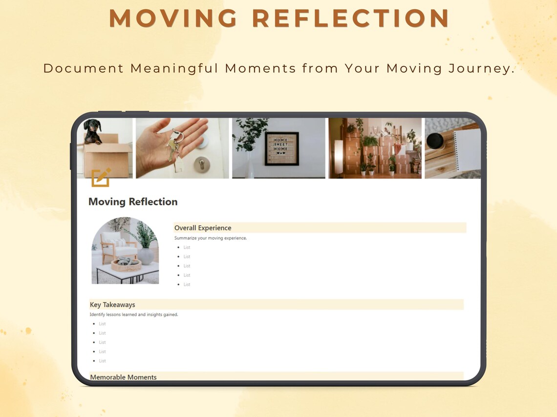 Notion Template Moving Planner Packing Tracker Move Checklist Expense ...