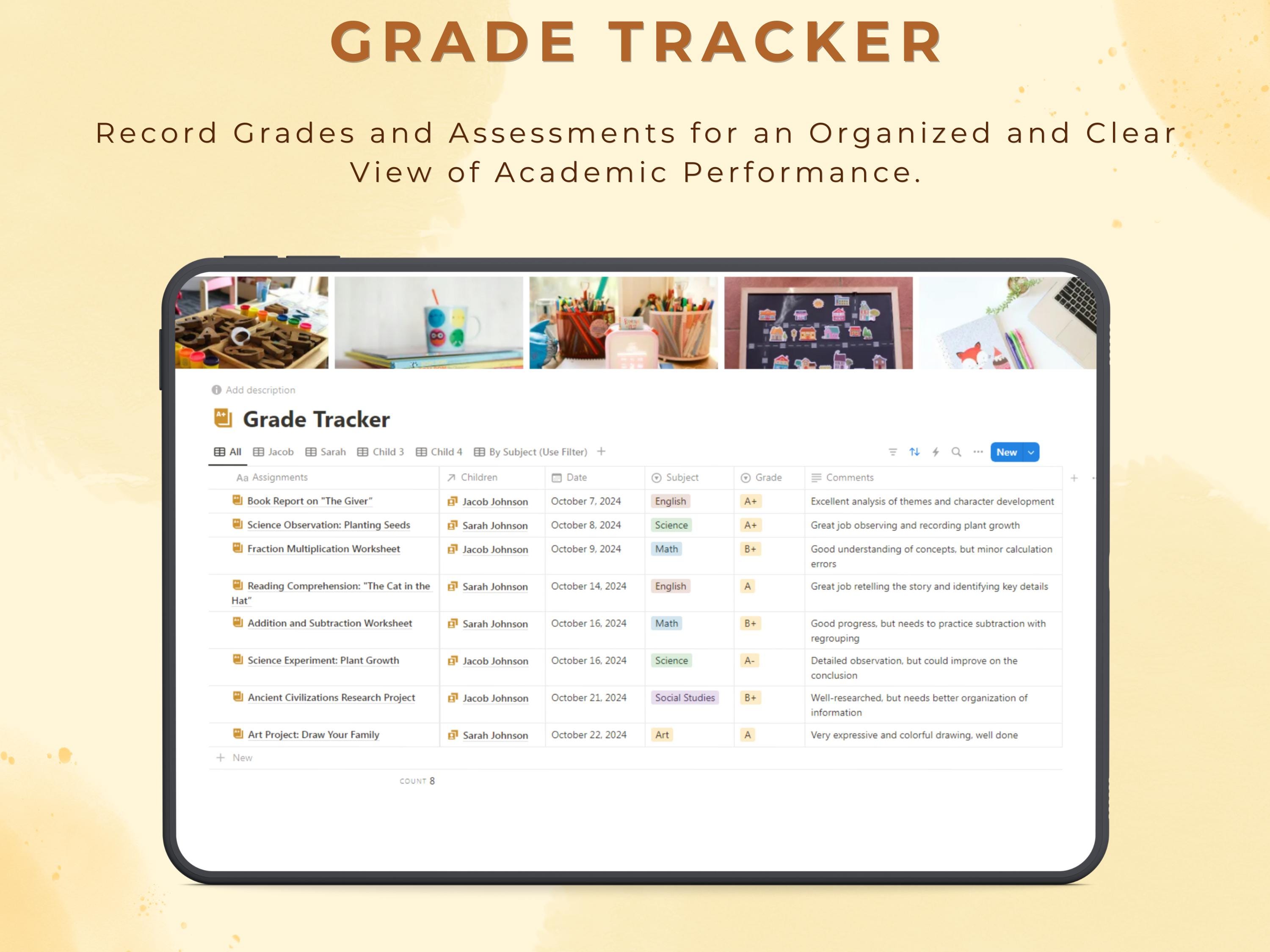 Notion Template Homeschool Planner for Multiple Kids Aesthetic Home ...