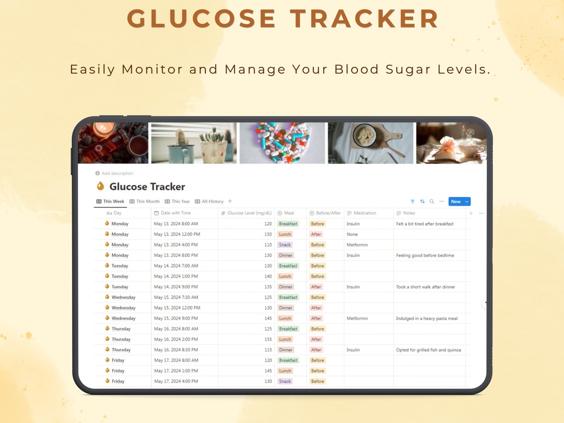 Notion Template Health Tracker Aesthetic Medical Planner Medication ...