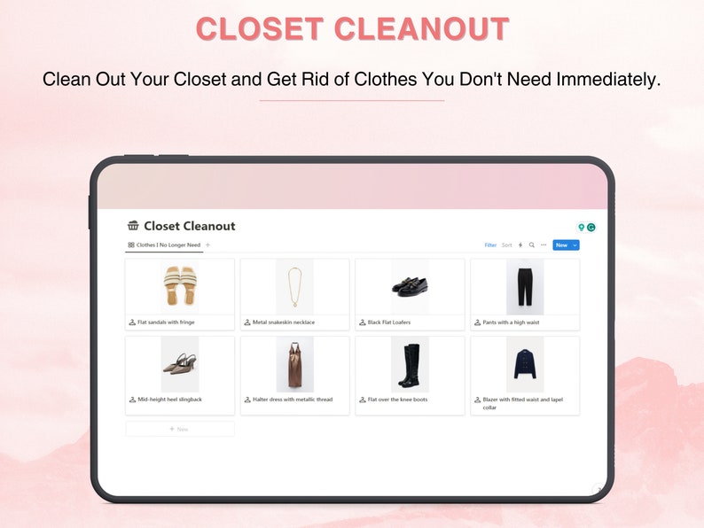 Notion Wardrobe Manager Template Outfit Planner Aesthetic Notion Clothes Manager Closet ...