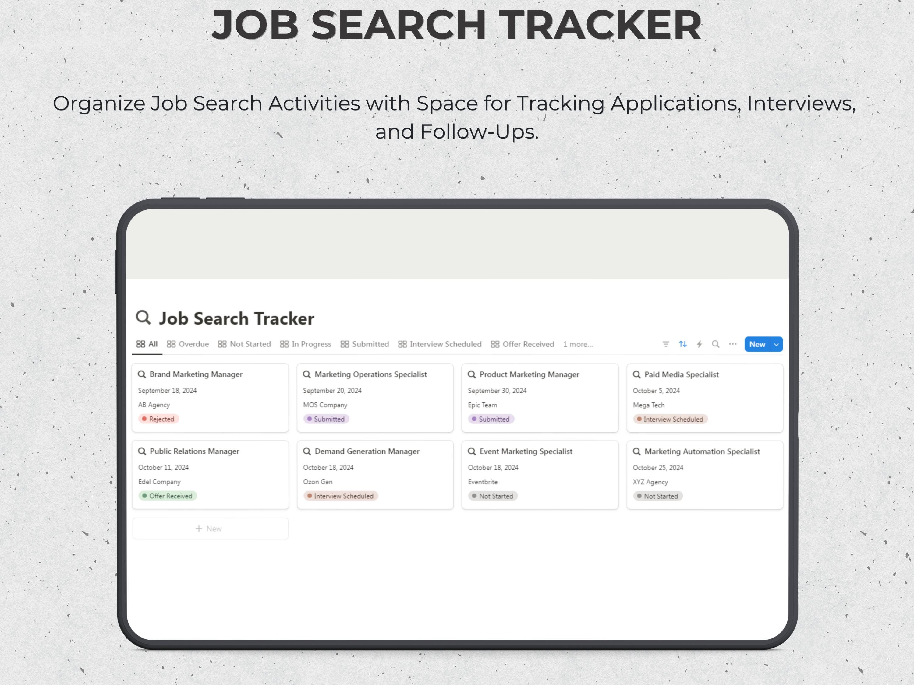 Notion Template Career Planner and Job Tracker Career Goals Job ...