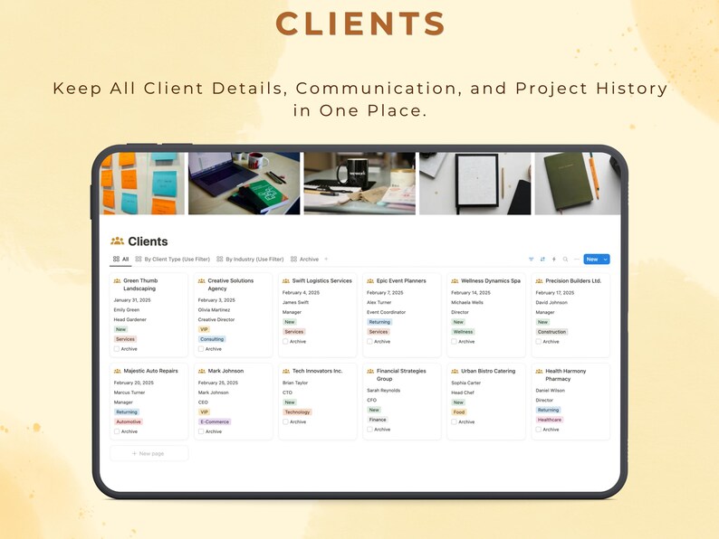 Notion Template Agency Management Okrs CRM Projects Client Portal Lead ...