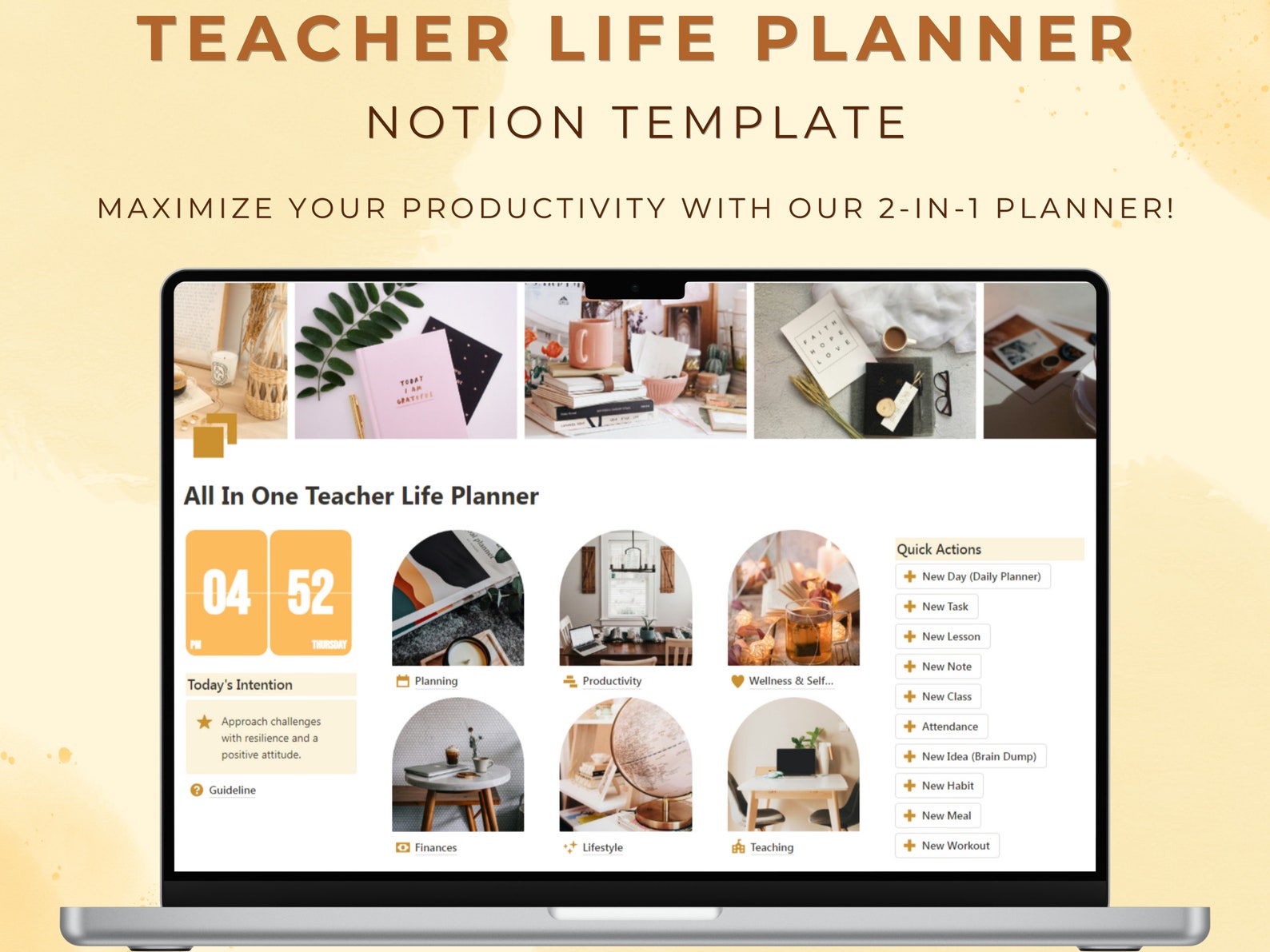 Notion Template All in One Teacher Life Planner Aesthetic Notion ...