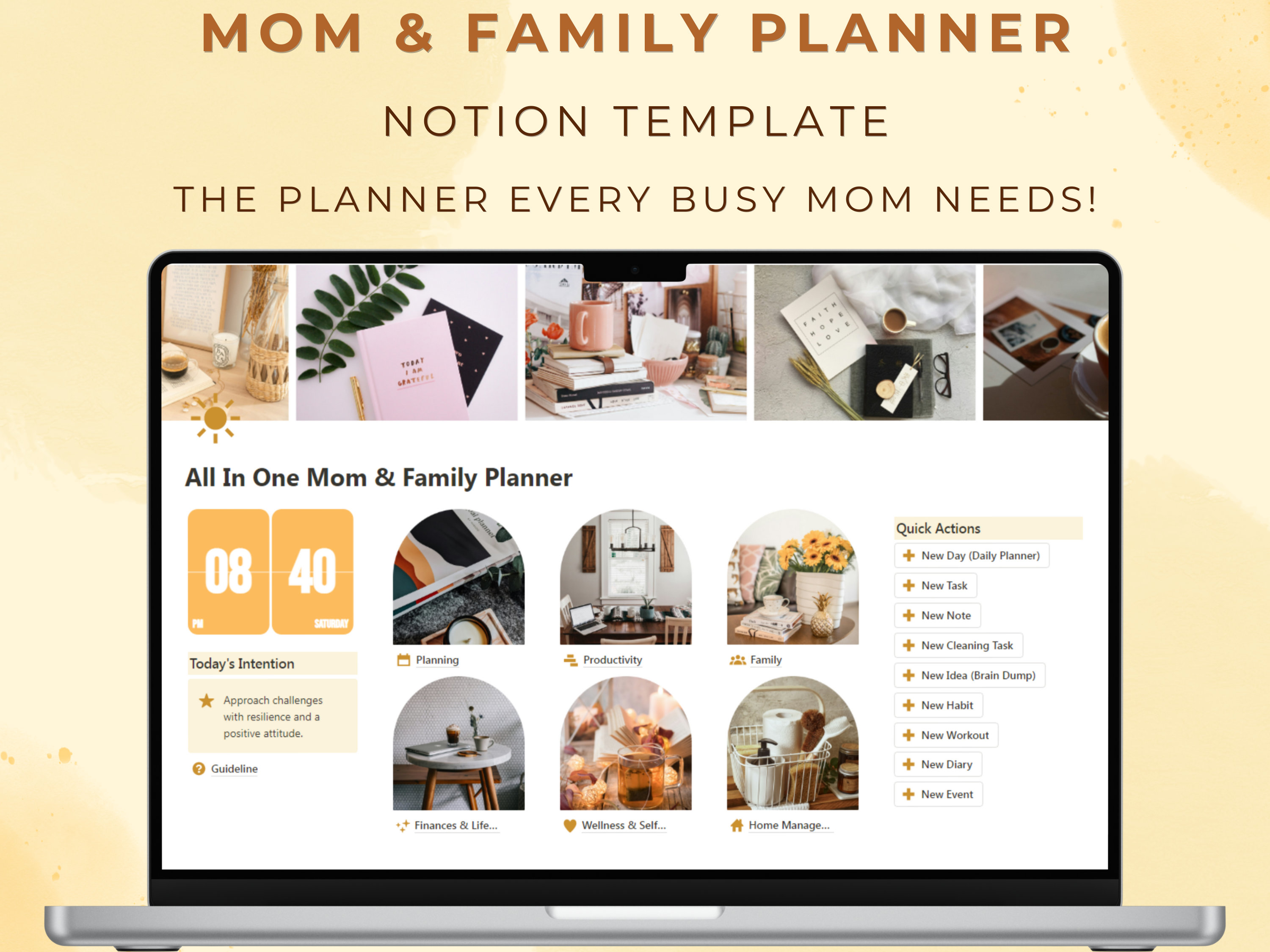 Notion Template Mom and Family Life Planner Productivity Finance ...