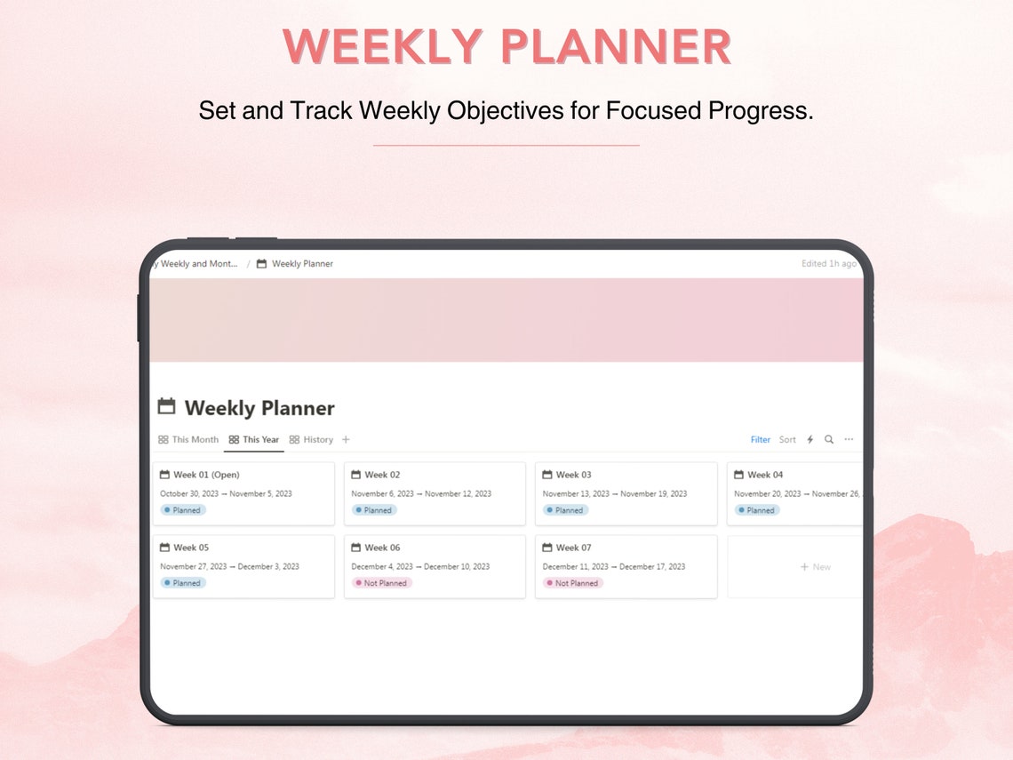 Notion Daily Weekly and Monthly Planner Template Aesthetic Notion to Do List Calendar Work Day ...