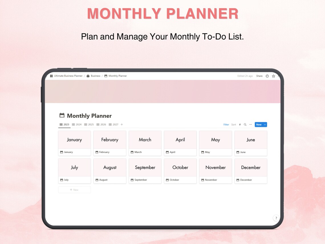 Notion Business Planner Template All in One Project Management ...