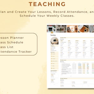 Notion Template All in One Teacher Life Planner Aesthetic Notion ...