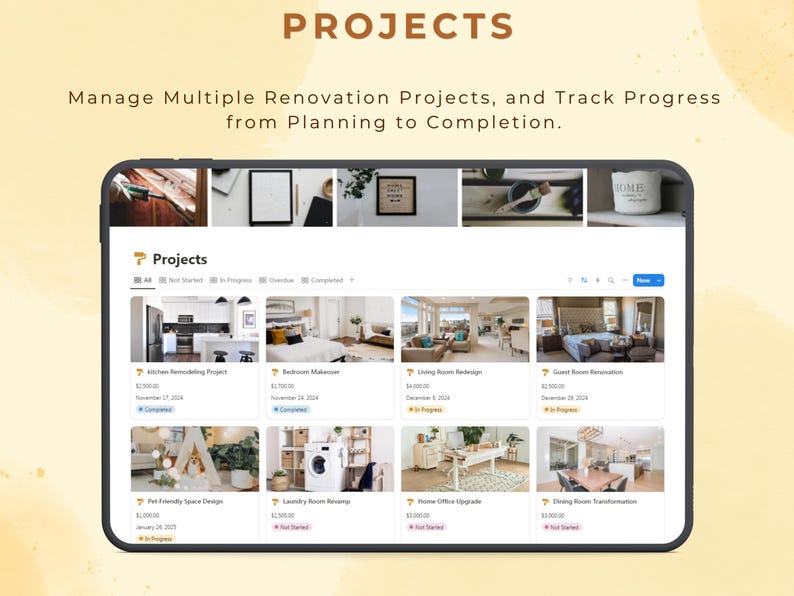 Notion Template Home Renovation Planner All in One House Renovation ...