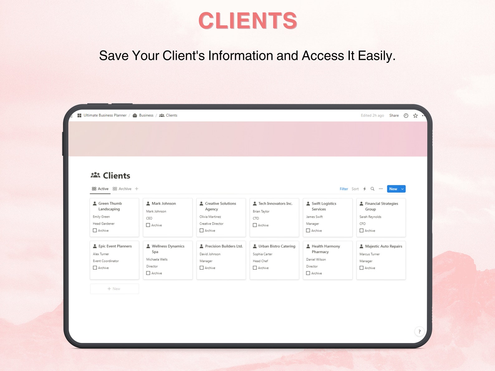 Notion Business Planner Template All in One Project Management ...