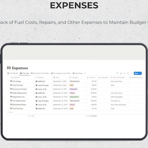 Notion Template Vehicle Management for Multiple Drivers Car Planner ...