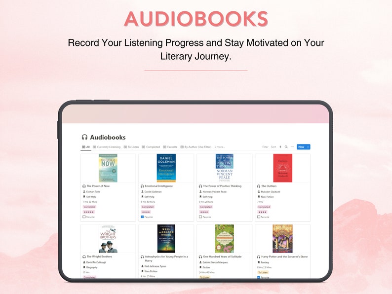 Notion Reading Journal Template All in One Book Tracker Aesthetic ...