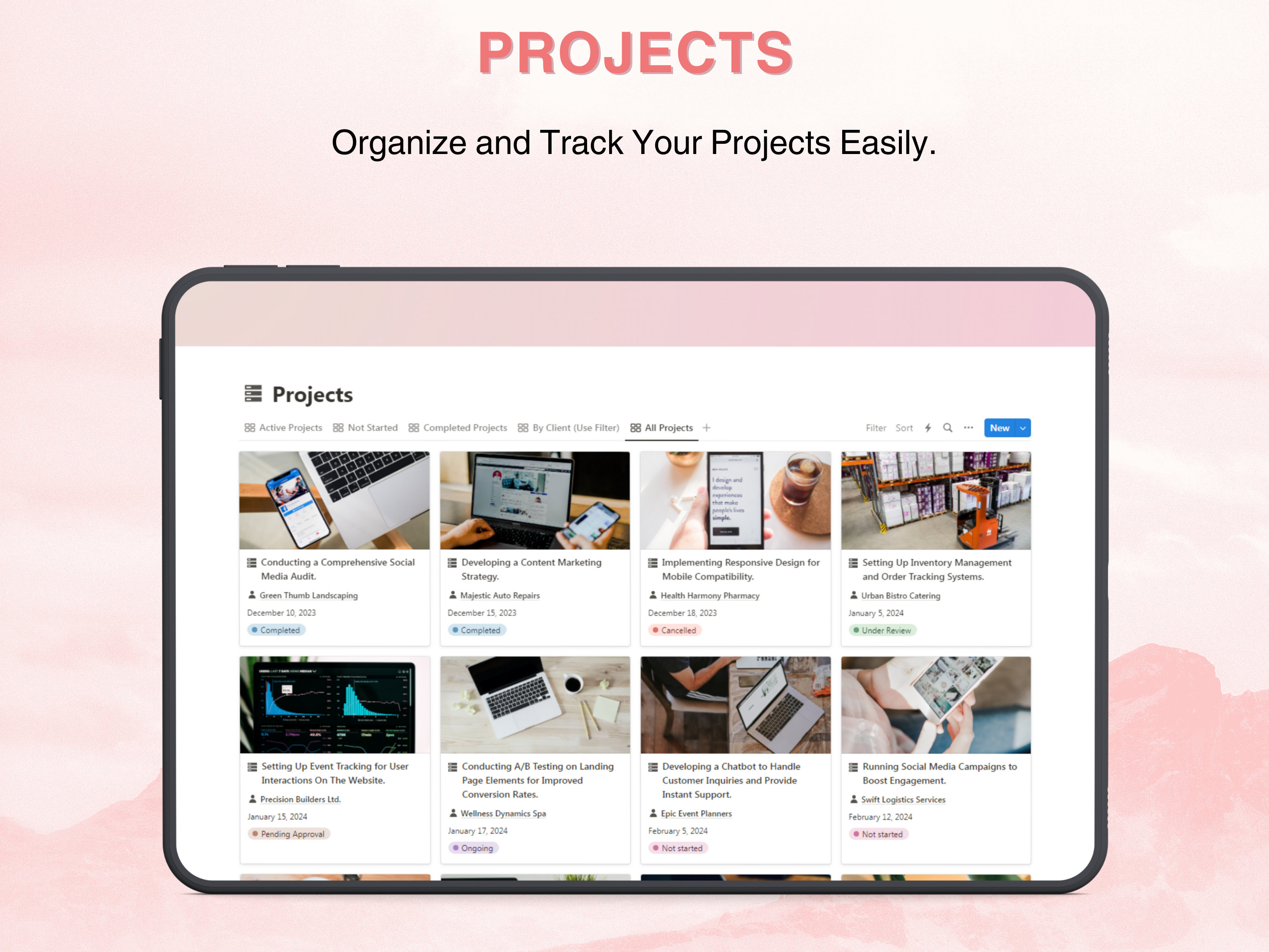 Notion Business Planner Template All in One Project Management ...