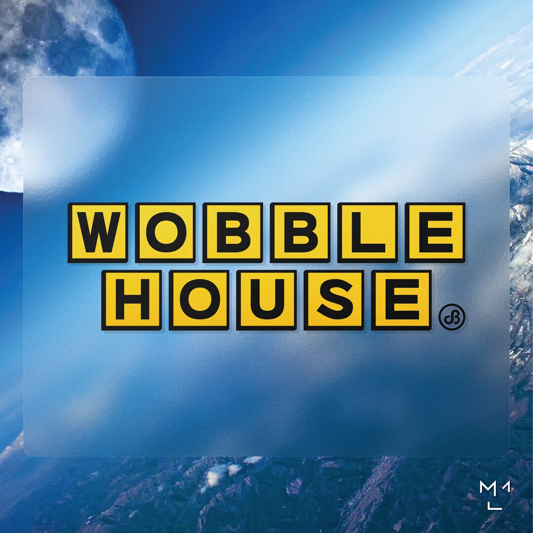 WOBBLE HOUSE // Vinyl Decal - Yellow & Black, Permanent Sticker (10-3/8 ...