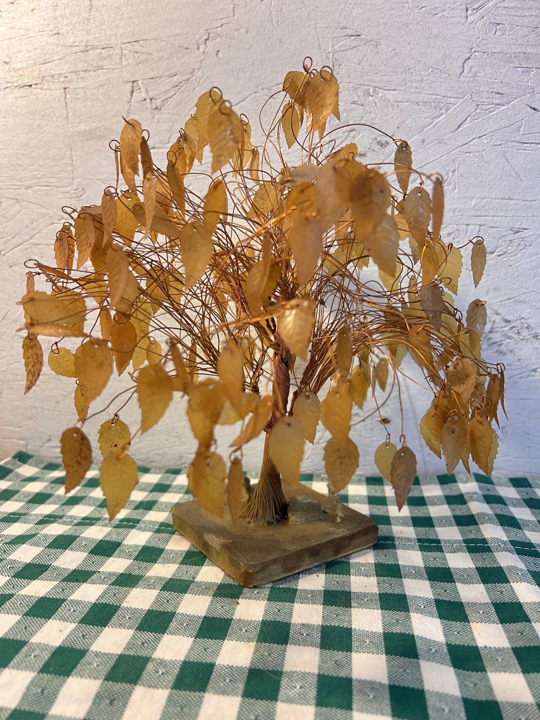 Vintage Gold Leaf Tree Wire Tree of Life Copper/foil Tree of - Etsy