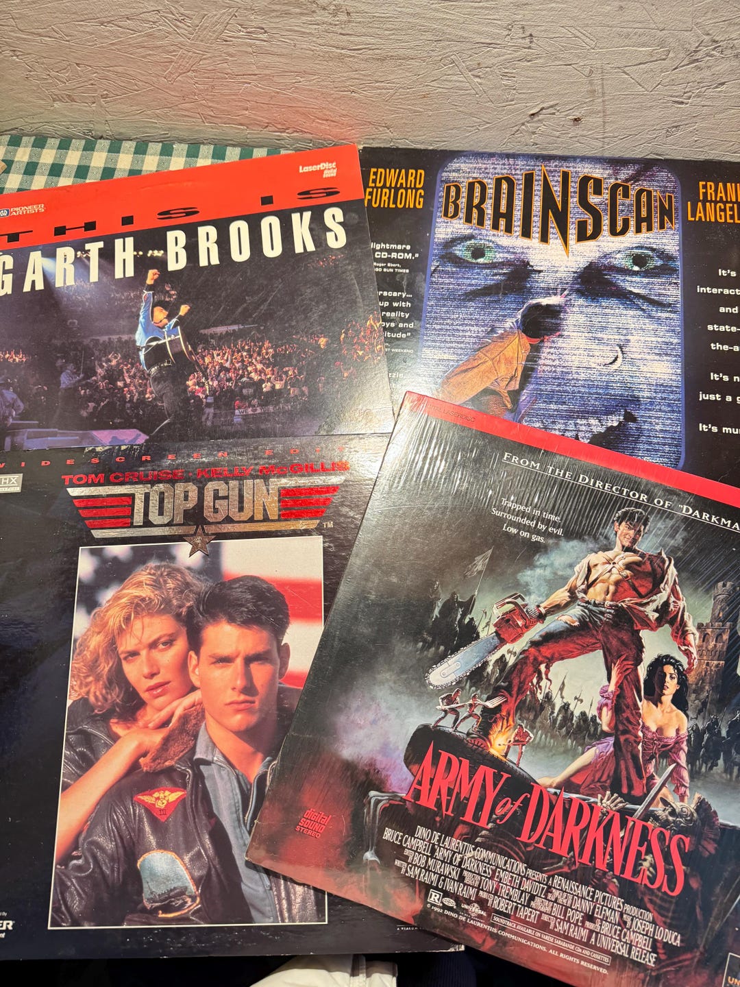 Vintage Laser Videodisc Movies - Top Gun, Brainscan, Army of Darkness ...
