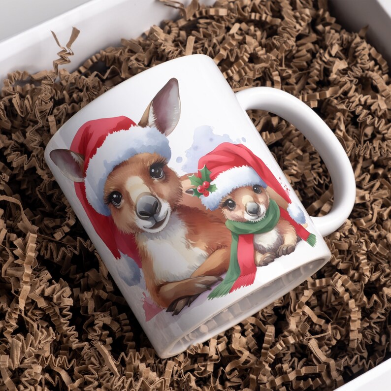 Australian Christmas Clipart, Watercolour PNG, Cute Aussie Animals ...