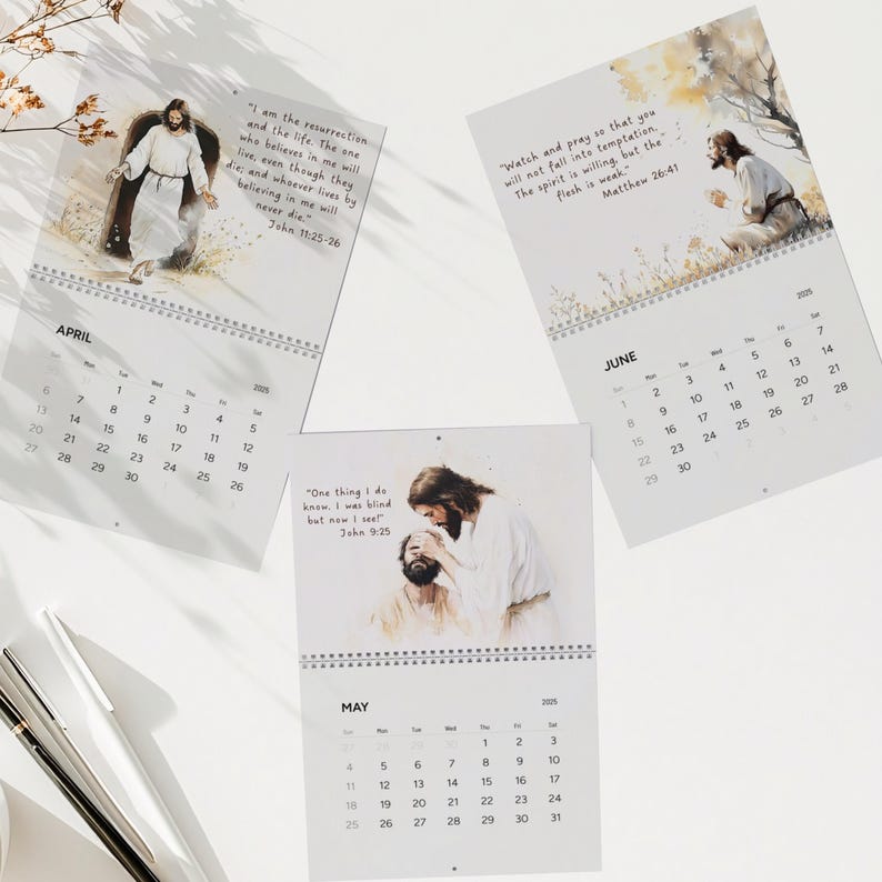 2025 Bible Verse Calendar Christian Calendar 2025 Calendar Bible Verse ...