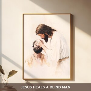 Set of 3 Miracles of Jesus Watercolor Printable Jesus Miracle Gospel ...