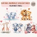 Safari Animals Valentines PNG Cute Animal Couple Clipart African Safari ...