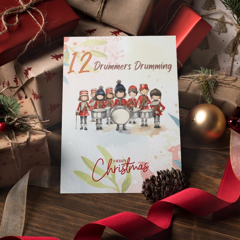 Bundle Twelve Days of Christmas Cards, 12 Days of Christmas Set ...