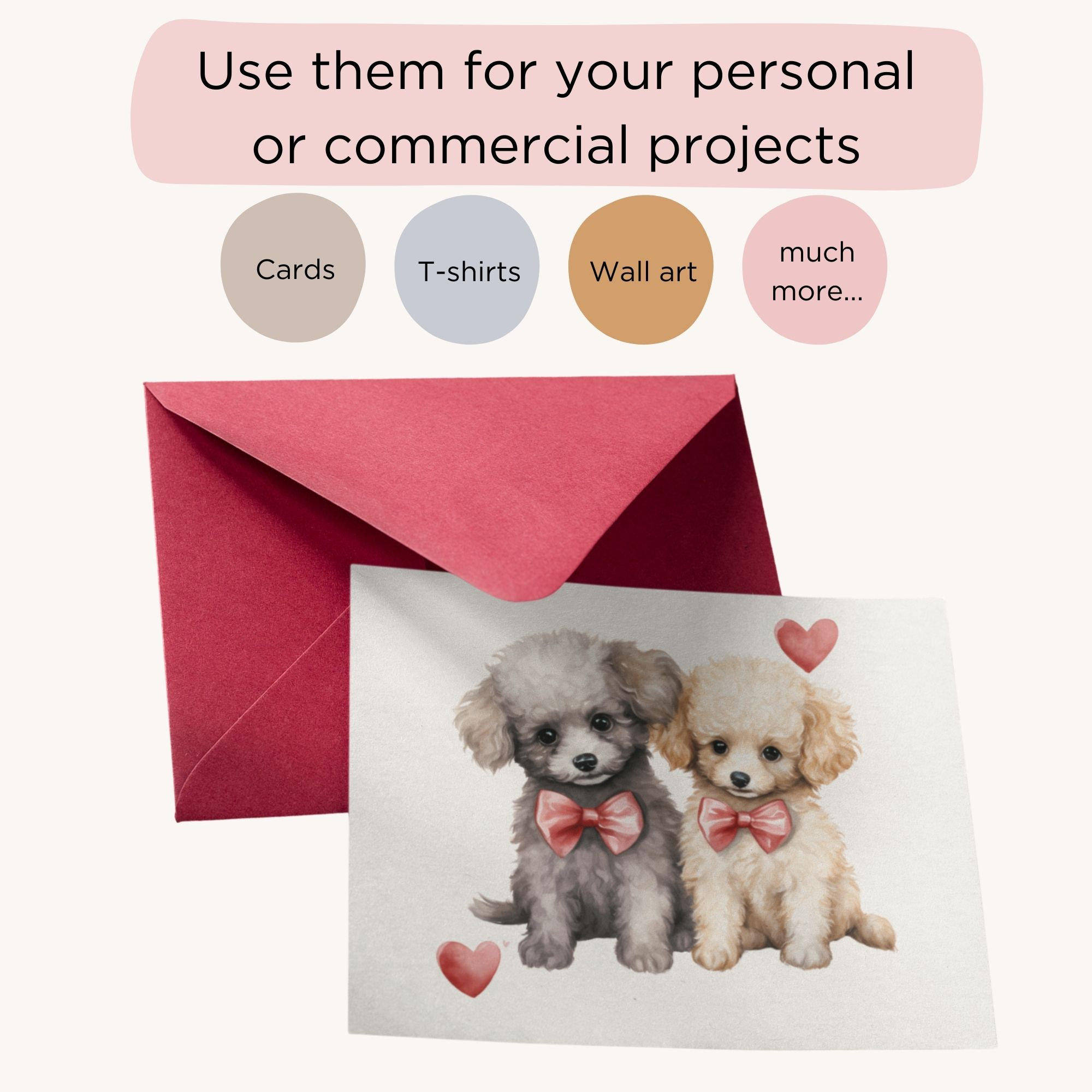 Dogs Valentines Day Clipart, Cute Couple Dogs PNG, Bundle Dogs Puppies ...