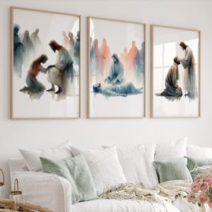 Set of 3 Miracles of Jesus Printable Minimalistic Jesus Art Miracle ...