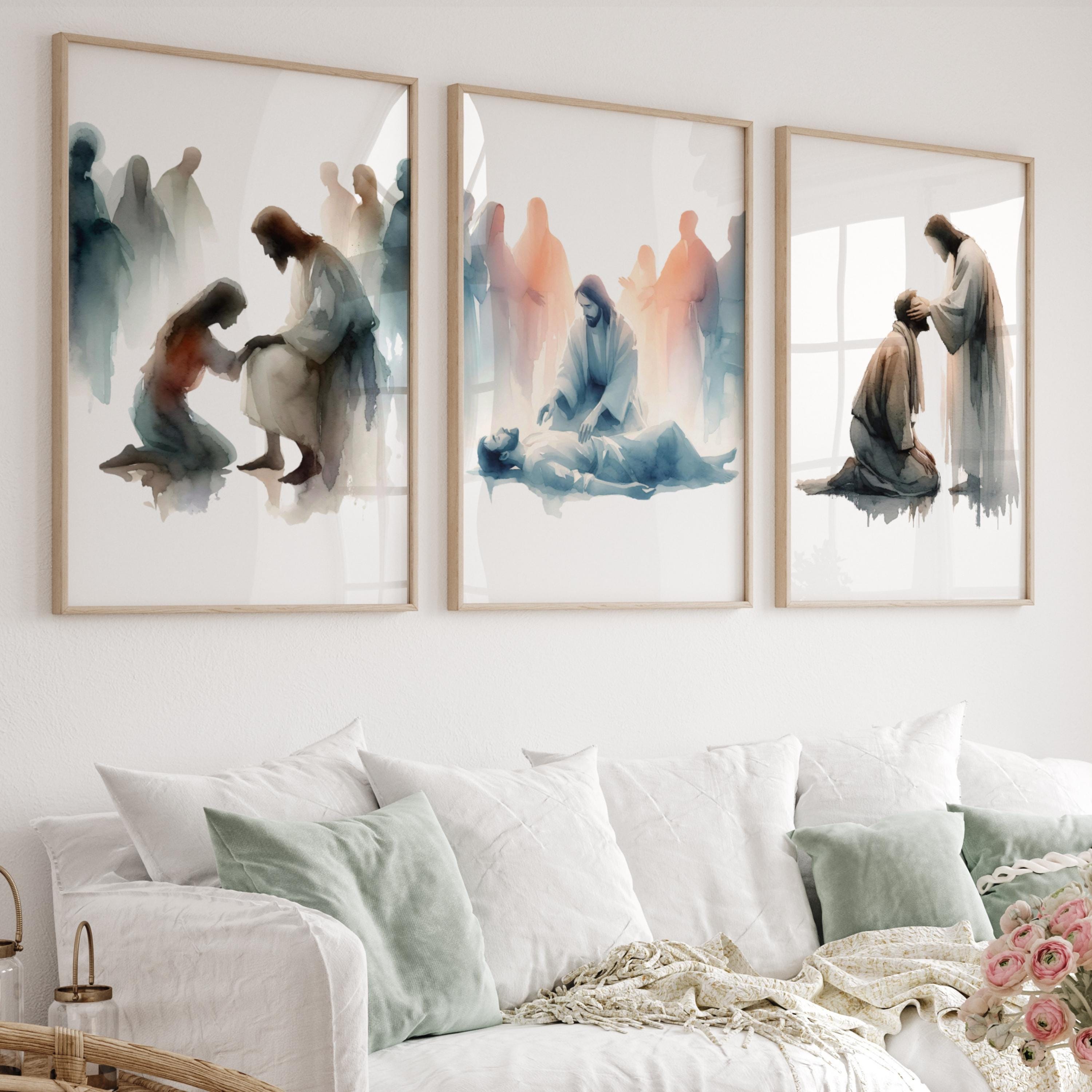 Set of 3 Miracles of Jesus Printable Minimalistic Jesus Art Miracle ...