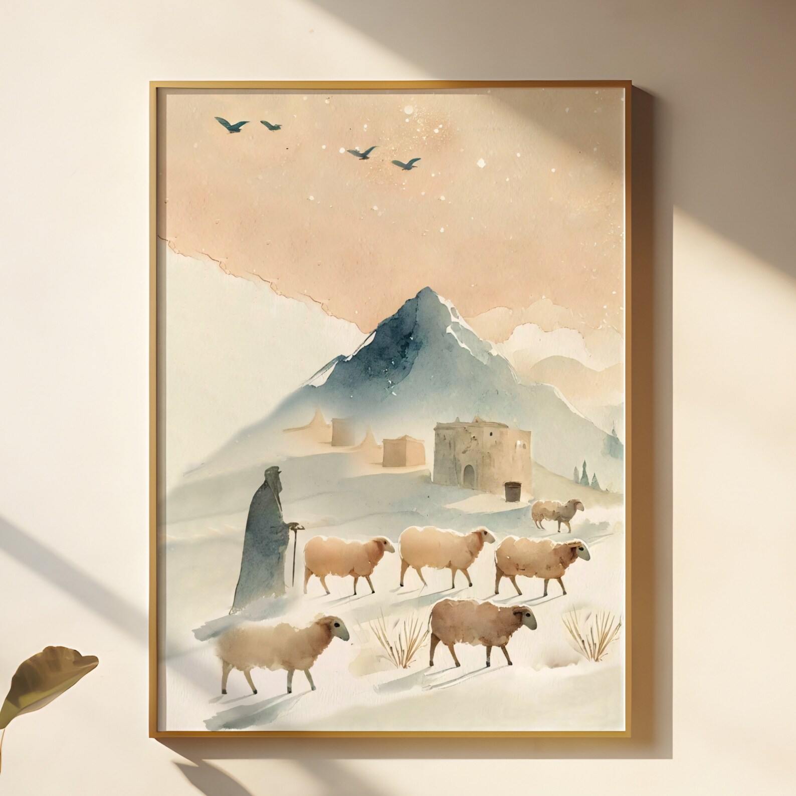 Set of 3 Nativity Scene Art Watercolor Christmas Nativity Set Jesus ...
