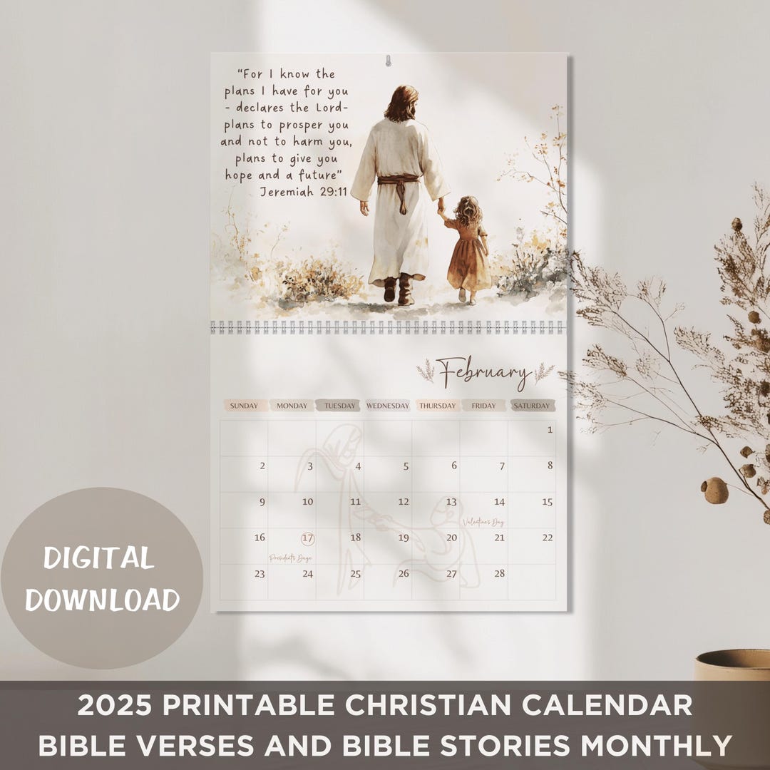 2025 Bible Verse Calendar Christian Calendar 2025 Calendar Bible Verse ...
