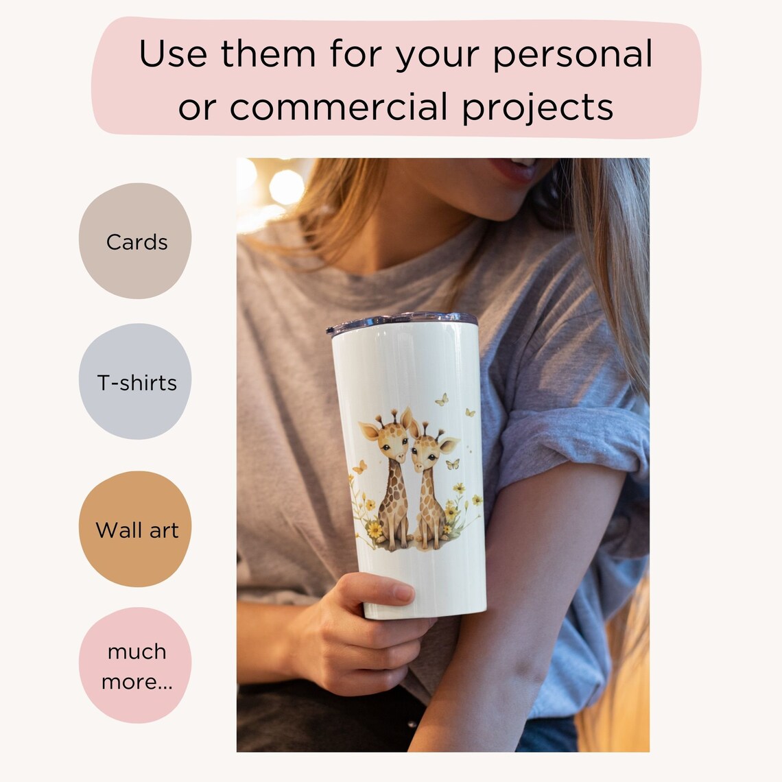 Safari Valentines Clipart, African Couple Animals Clipart, Watercolour ...