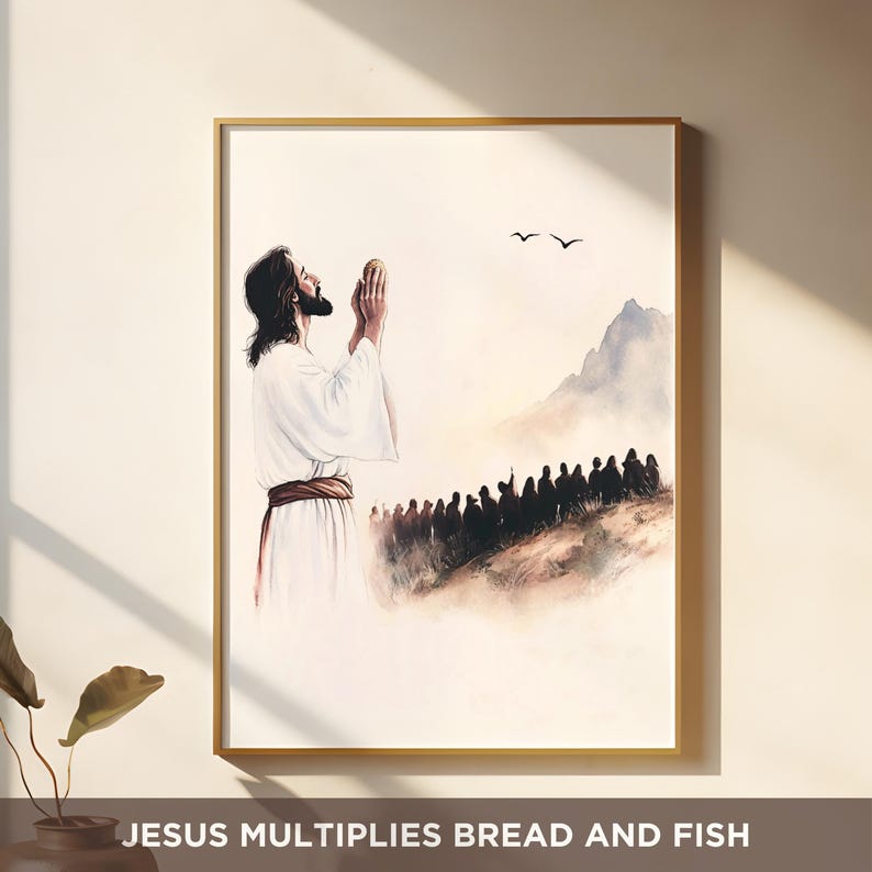 Set of 3 Miracles of Jesus Watercolor Printable Jesus Miracle Gospel ...