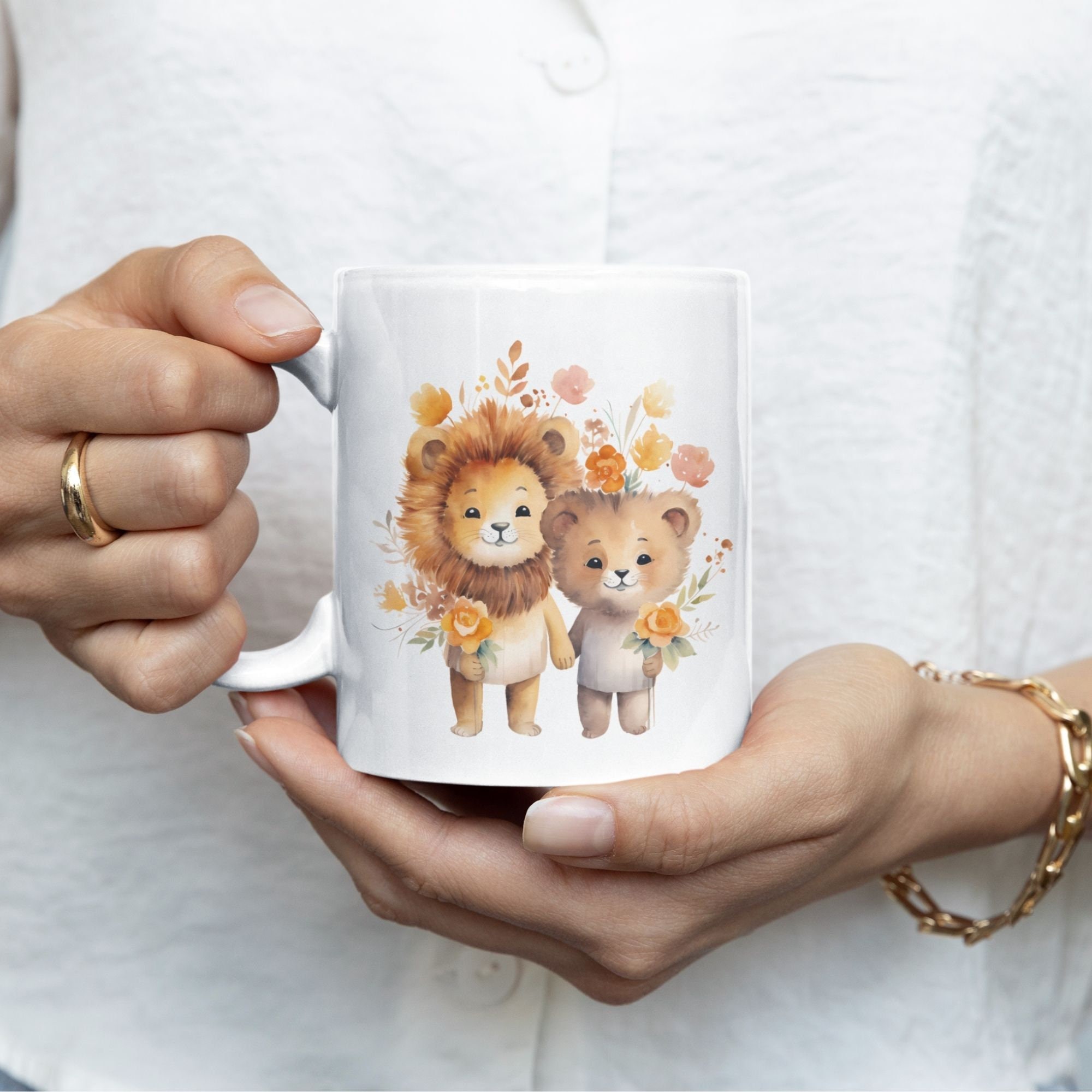 Safari Valentines Clipart, African Couple Animals Clipart, Watercolour ...