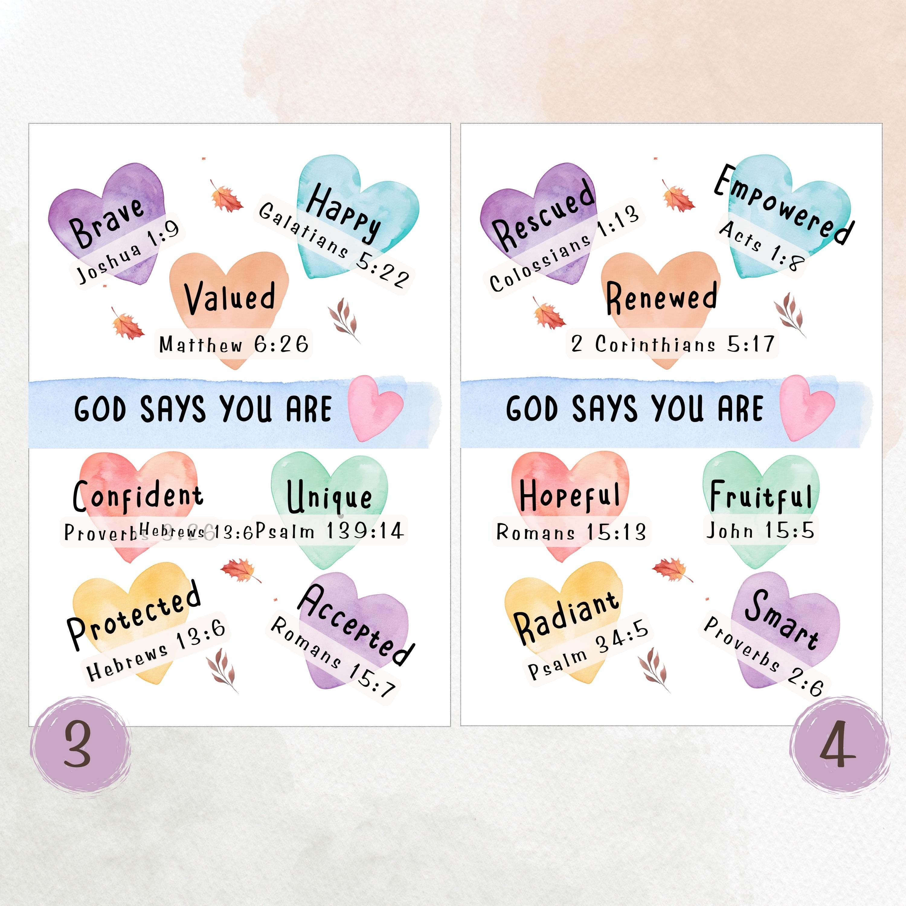 God's Conversation Hearts Valentines Christian Cards God's Love ...