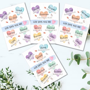 God's Conversation Hearts Valentines Christian Cards God's Love ...