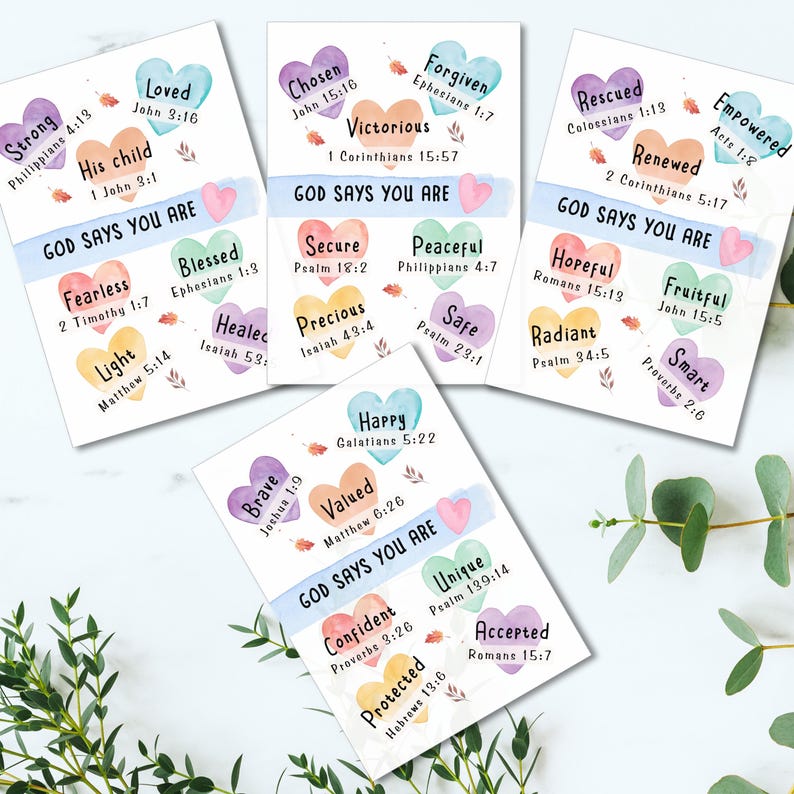 God's Conversation Hearts Valentines Christian Cards God's Love ...