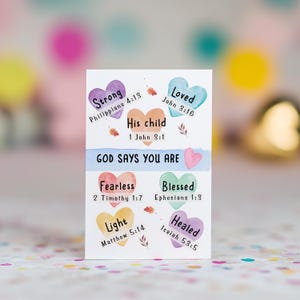 God's Conversation Hearts Valentines Christian Cards God's Love ...