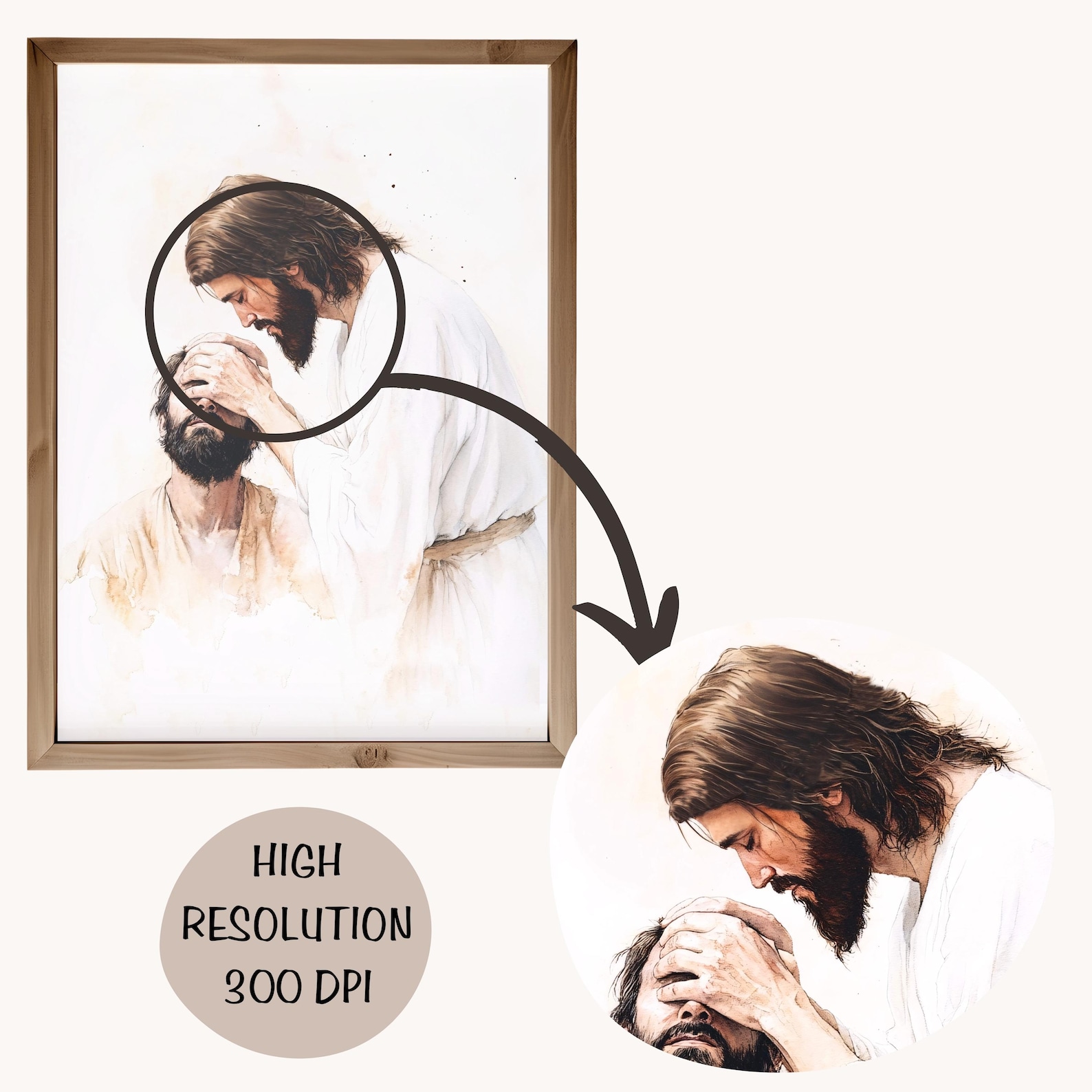 Set of 3 Miracles of Jesus Watercolor Printable Jesus Miracle Gospel ...