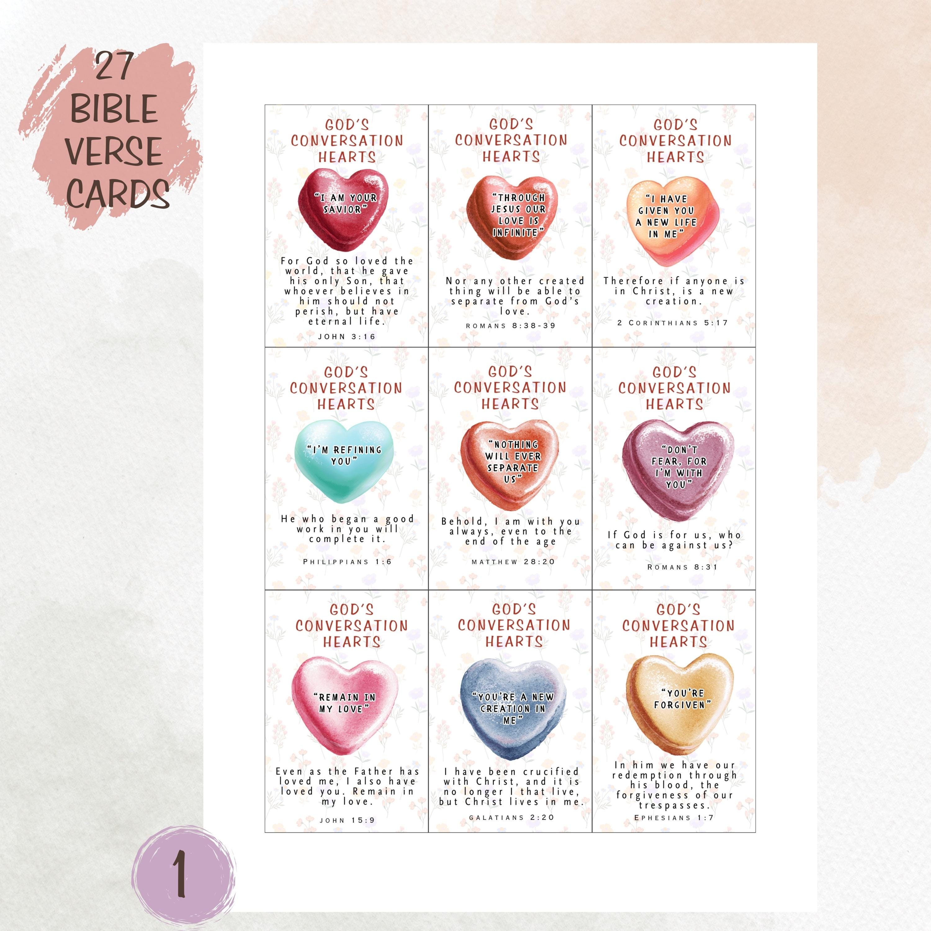 God's Conversation Hearts Valentines Christian Cards God's Love ...
