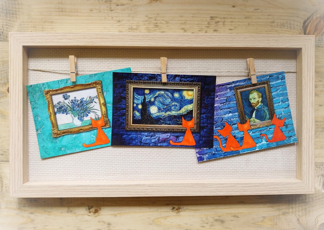 9 Van Gogh Street Art Cards Red Cats - Etsy