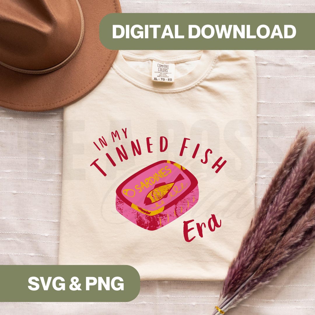 Tinned Fish Era PNG & SVG Digital Download Preppy Sardines Coastal ...
