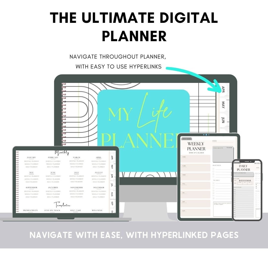 UNDATED My Life DIGITAL PLANNER - Etsy