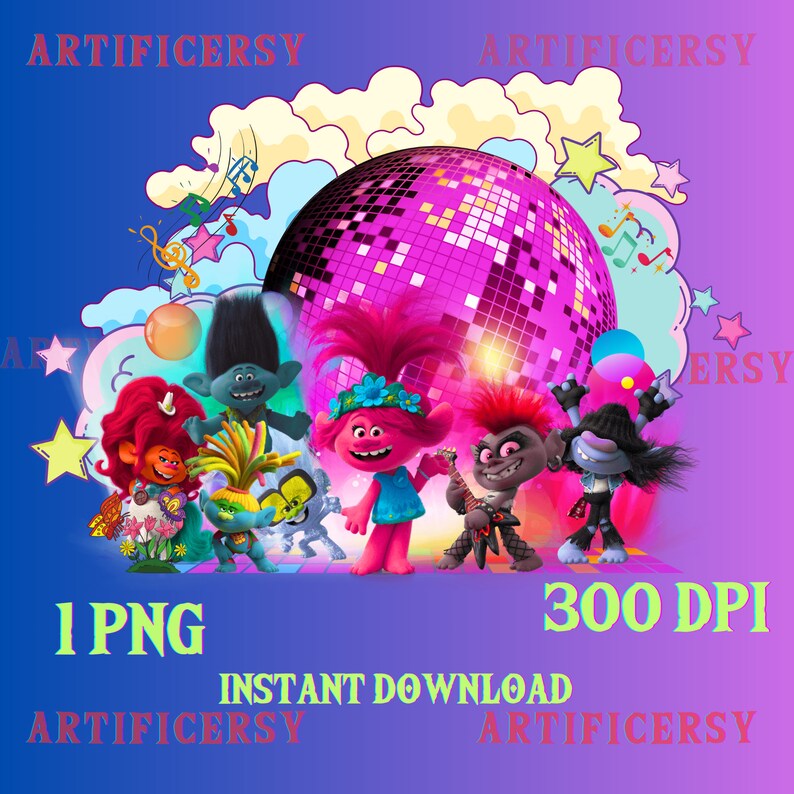 Trolls PNG, Trolls Shirt Png, Digital Anime, Instant Download,printable ...