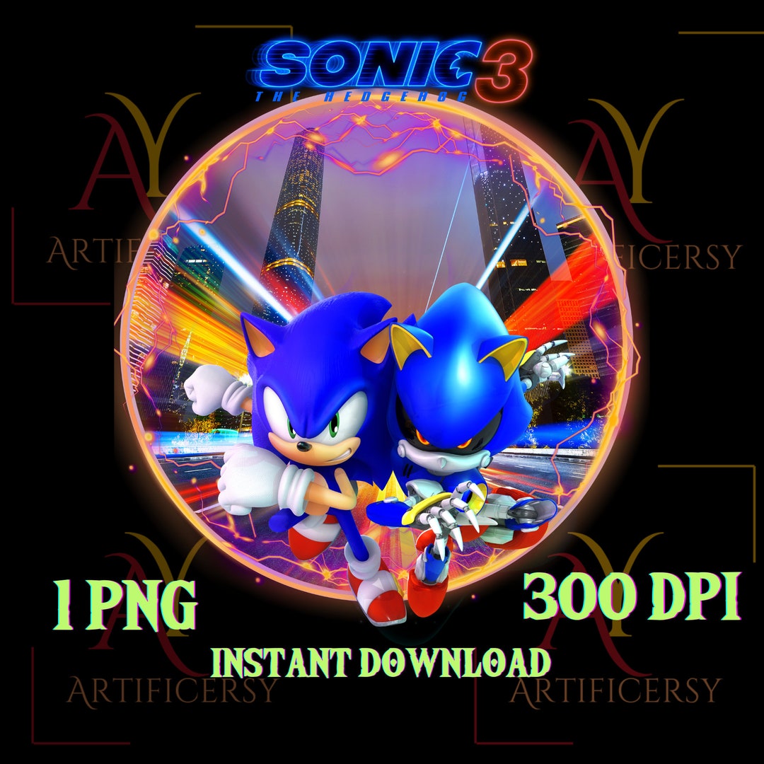 Sonic Hedgehog 3 PNG, Sonic Shirt Png, Digital Anime, Instant Download ...