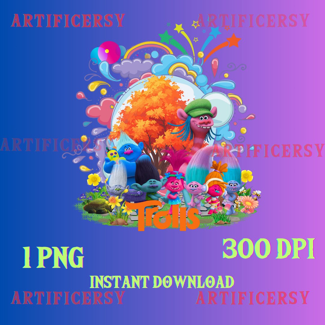 Trolls PNG Trolls camisa png anime digital descarga - Etsy España