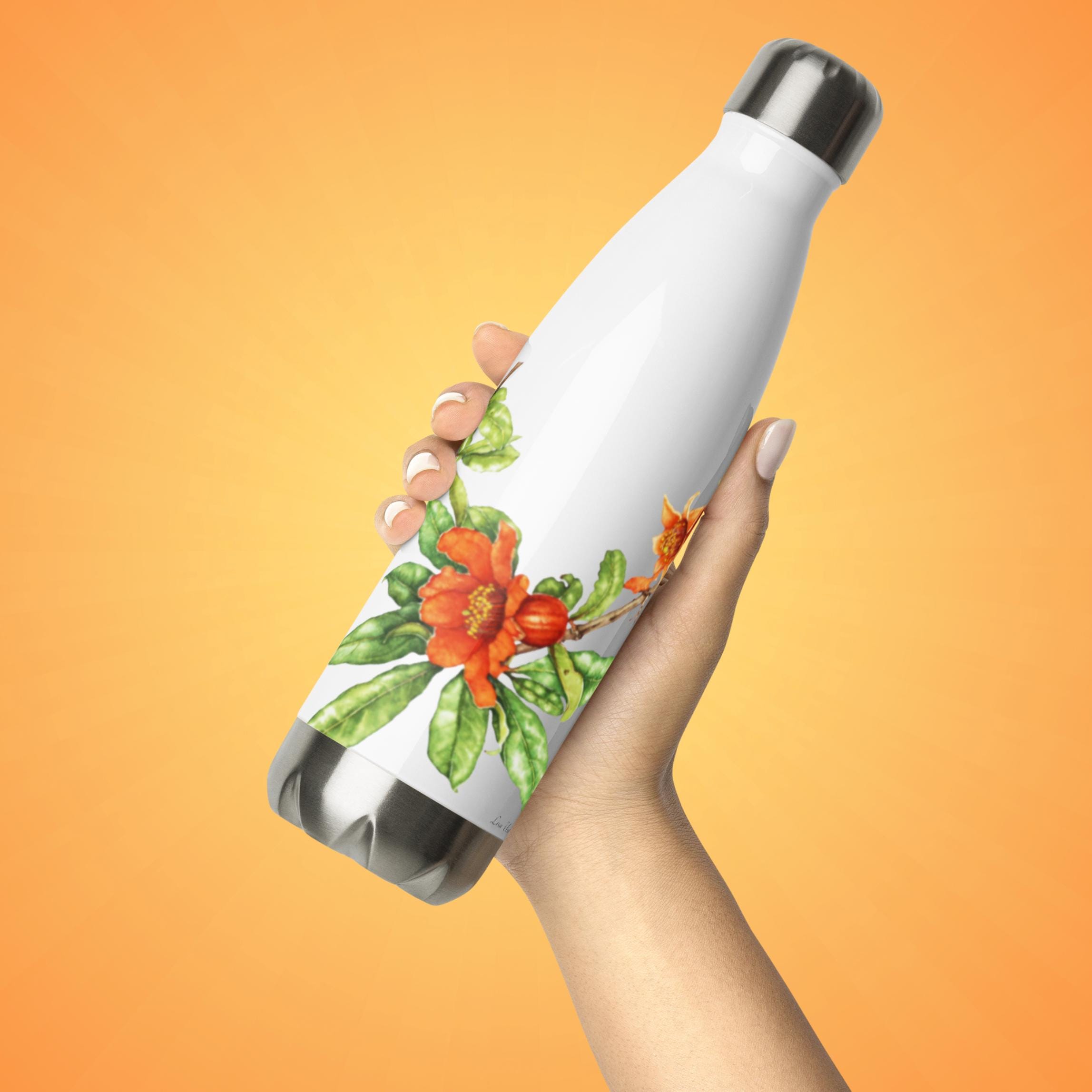 Thermal Bottle 500 Ml Stainless Steel With Botanical Illustration ...