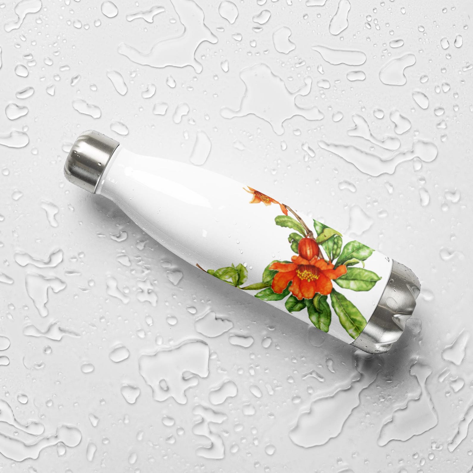 Thermal Bottle 500 Ml Stainless Steel With Botanical Illustration ...